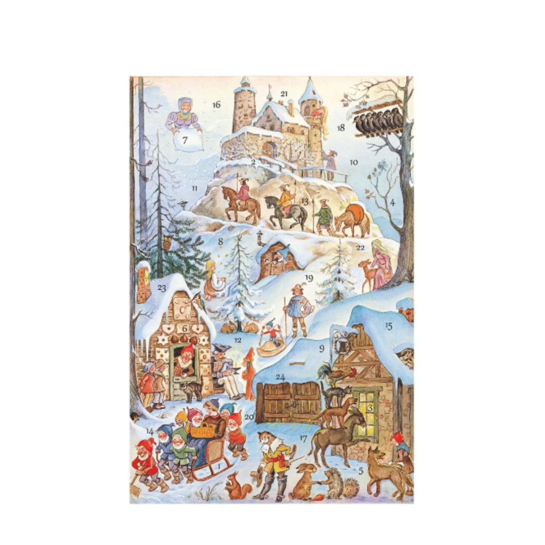 German Christmas Card / Advent Calendar Fairy Tale Castle - Etsy