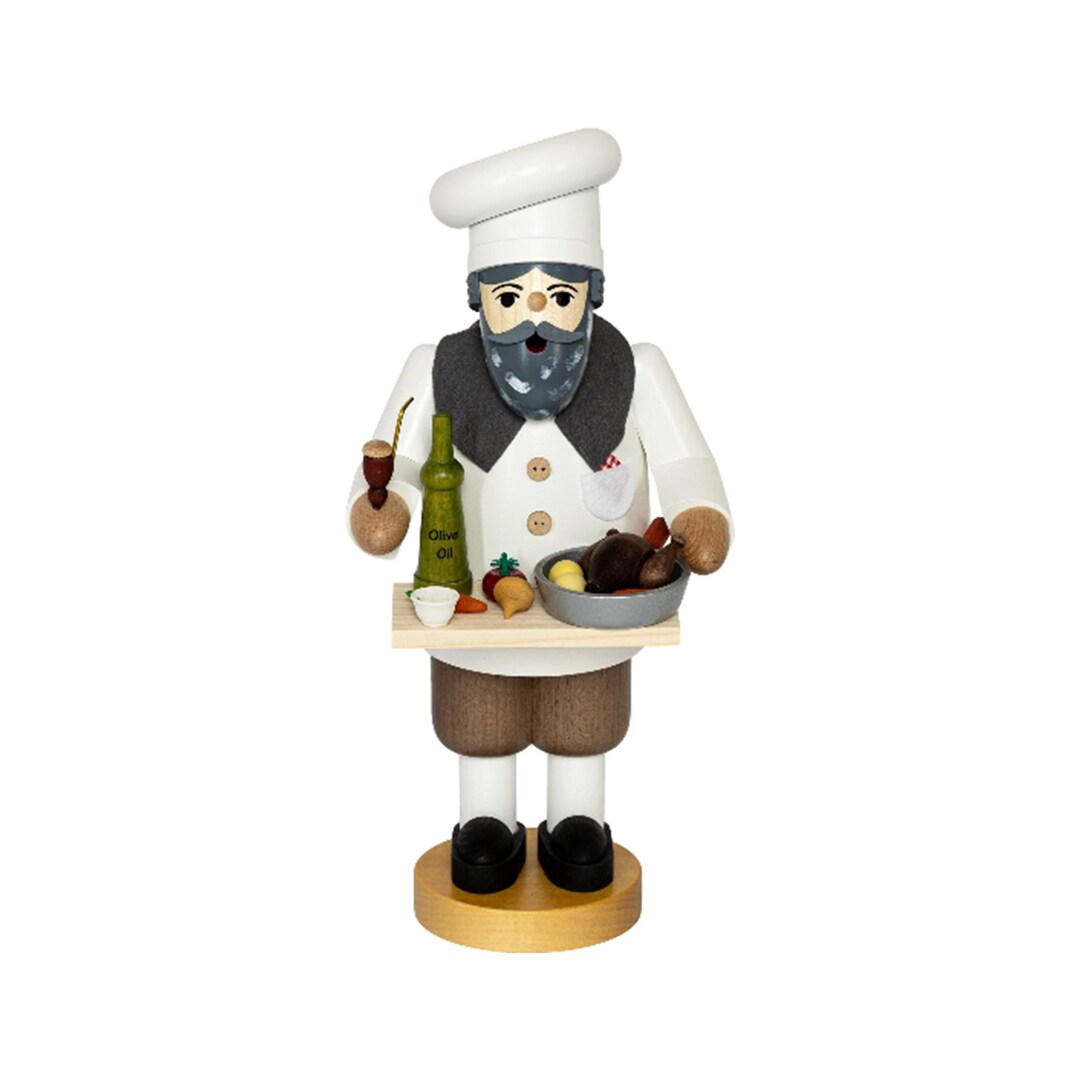 German Erzgebirge Smoker Figure: "large Deluxe Chef" by Richard ...