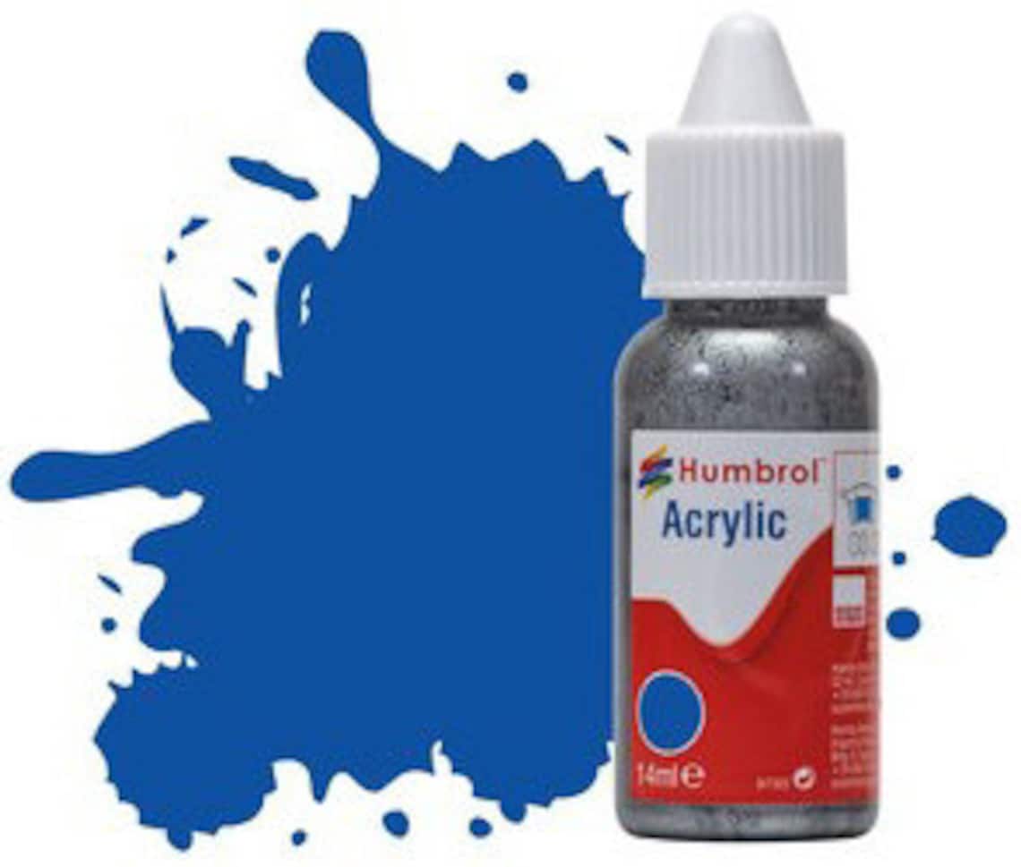 Humbrol Acrylic Model Paint: French Blue, Gloss, Shade #14 - 14 Ml ...