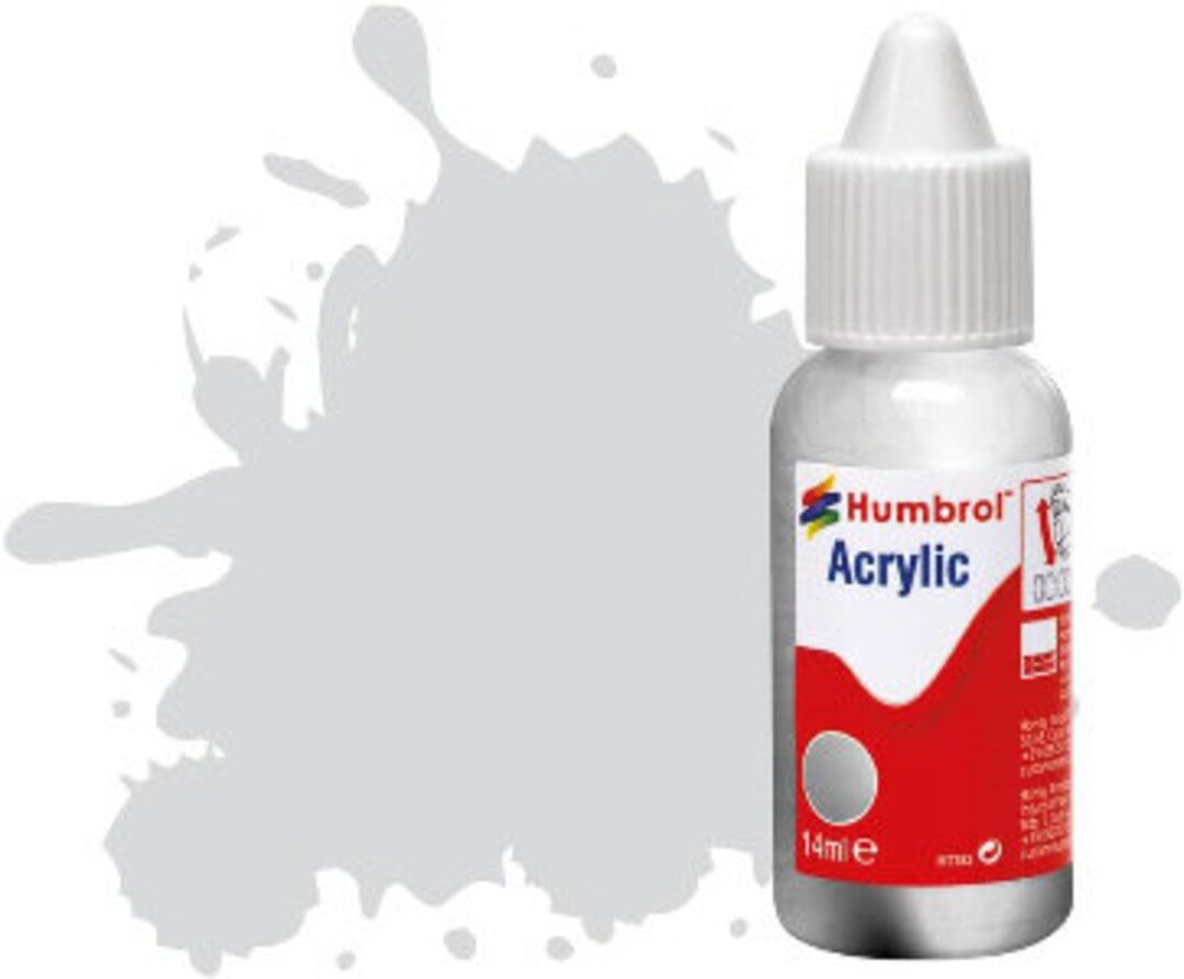 Humbrol Acrylic Model Paint: Silver, Metallic, Shade 11 14 Ml Dropper ...