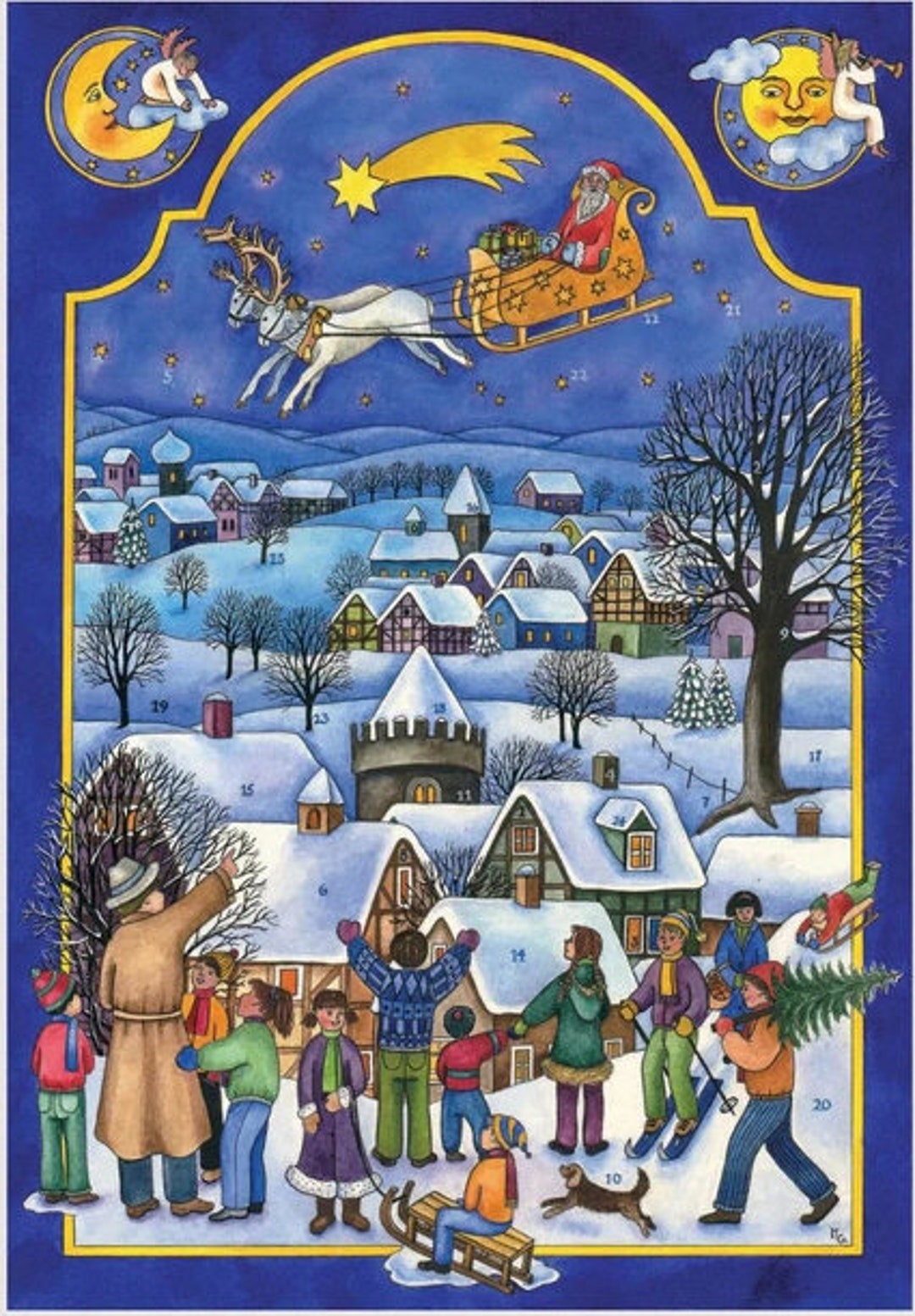 German Advent Calendar - Santa's Coming - Etsy