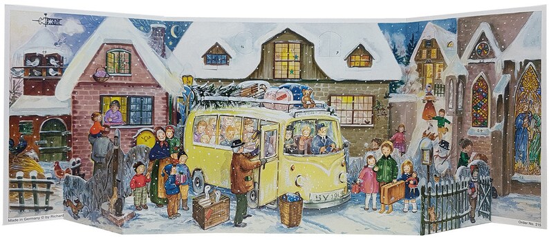 German Advent Calendar Nostalgic VW Bus 1960s Reproduction - Etsy