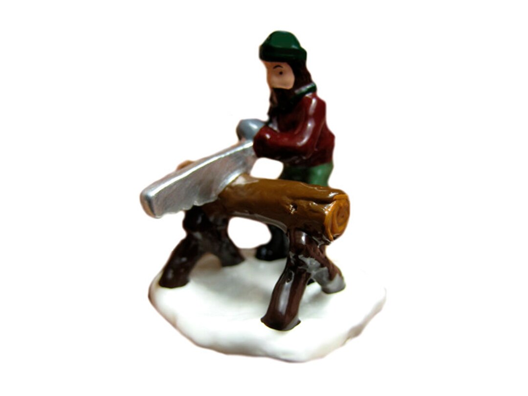 Man Sawing Log - Hand Cast Vintage Style Metal Figure - Etsy