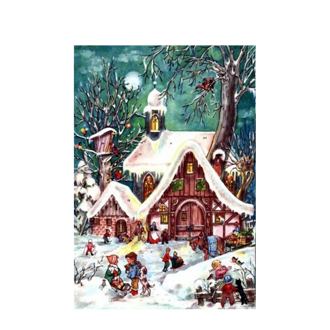 German Advent Calendar Small Alpine Village - Etsy