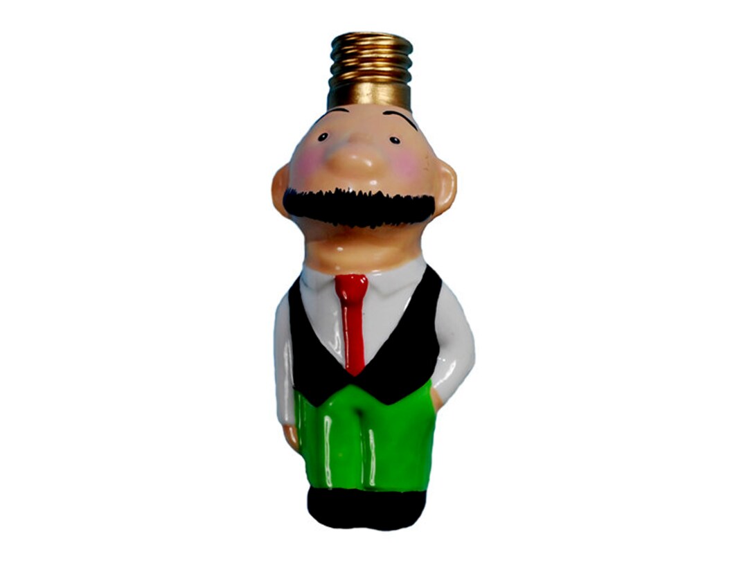 Andy Gump - Old Fashioned Comic Character Style "milk Glass" Bulb Cover ...