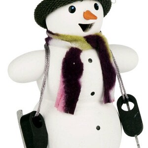 German Erzgebirge Smoker Figure: "snowman W/ Ice Skates", W/ Bonus - Etsy
