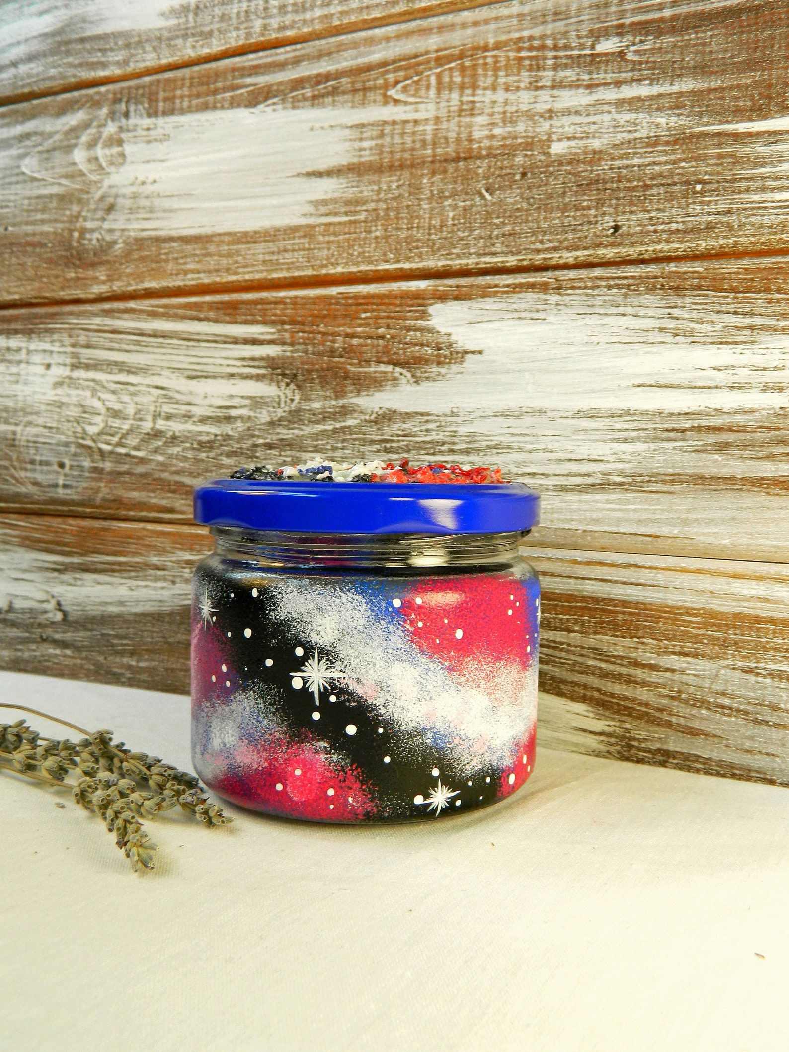 Galaxy Jars Hand Painted Glass Jar Glass Tea Container Coffee Jar With ...