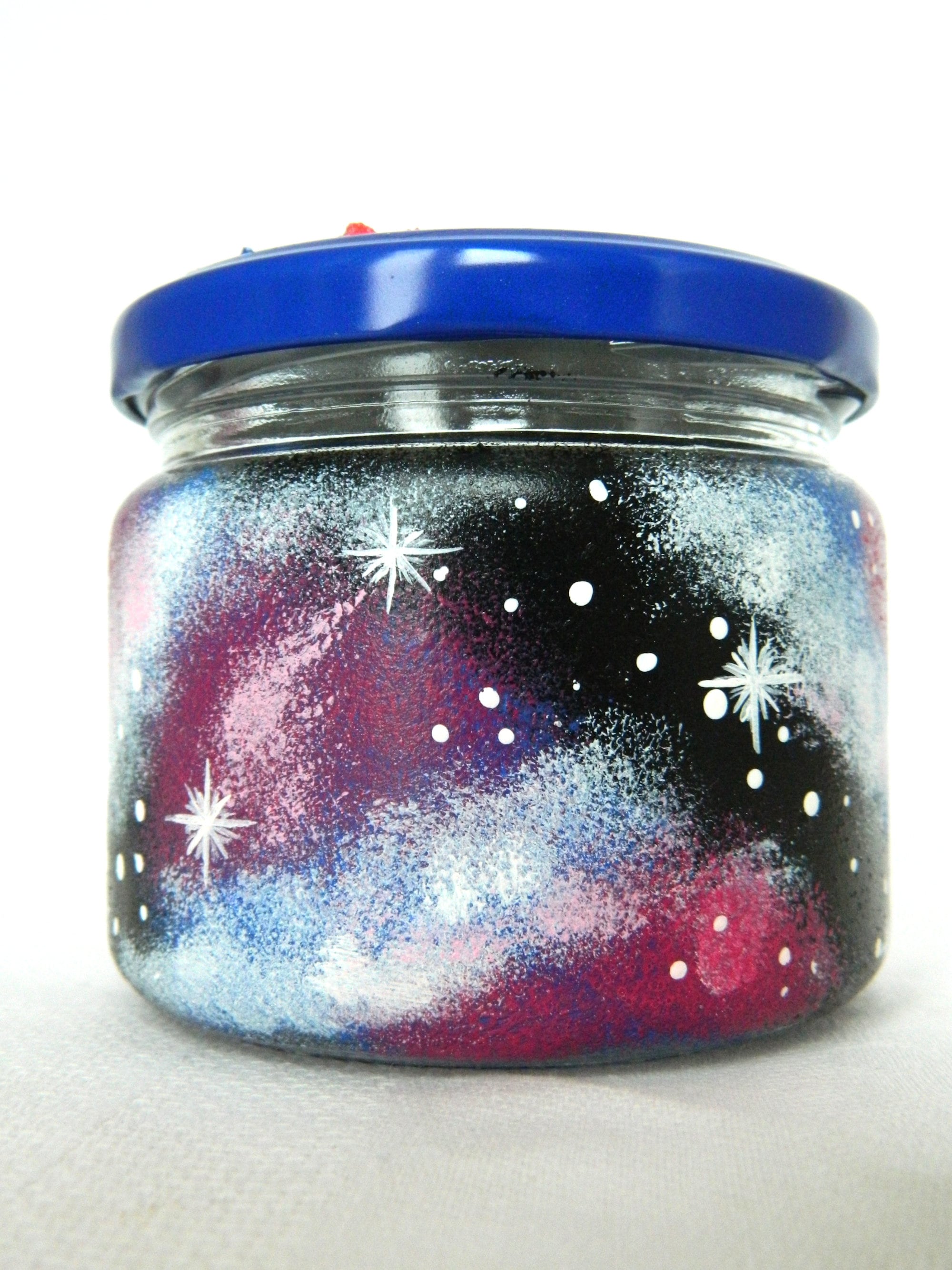 Galaxy Jars Hand Painted Glass Jar Glass Tea Container Coffee Jar With ...