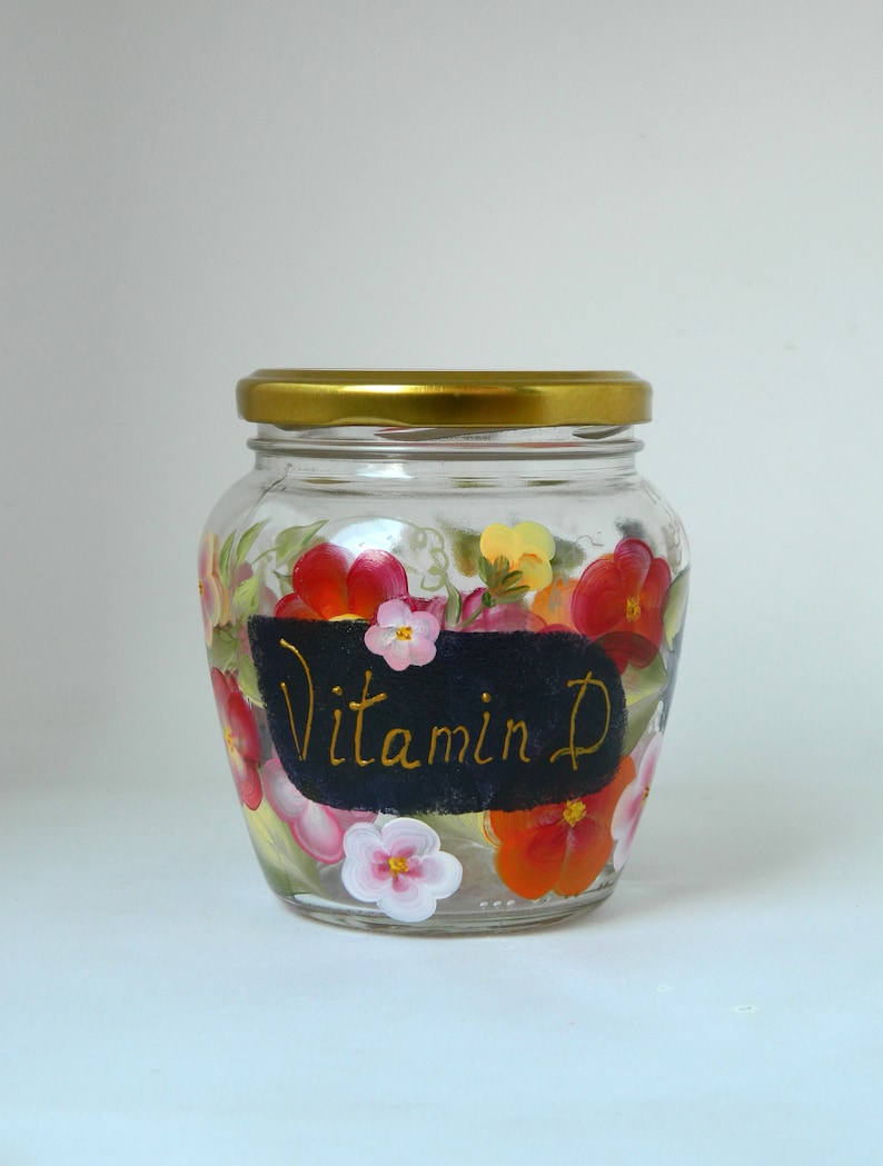 Colorful Glass Cookie Jar Hand Painted Jar Painted Glass Jar - Etsy