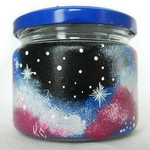 Galaxy Jars Hand Painted Glass Jar Glass Tea Container Coffee Jar With ...