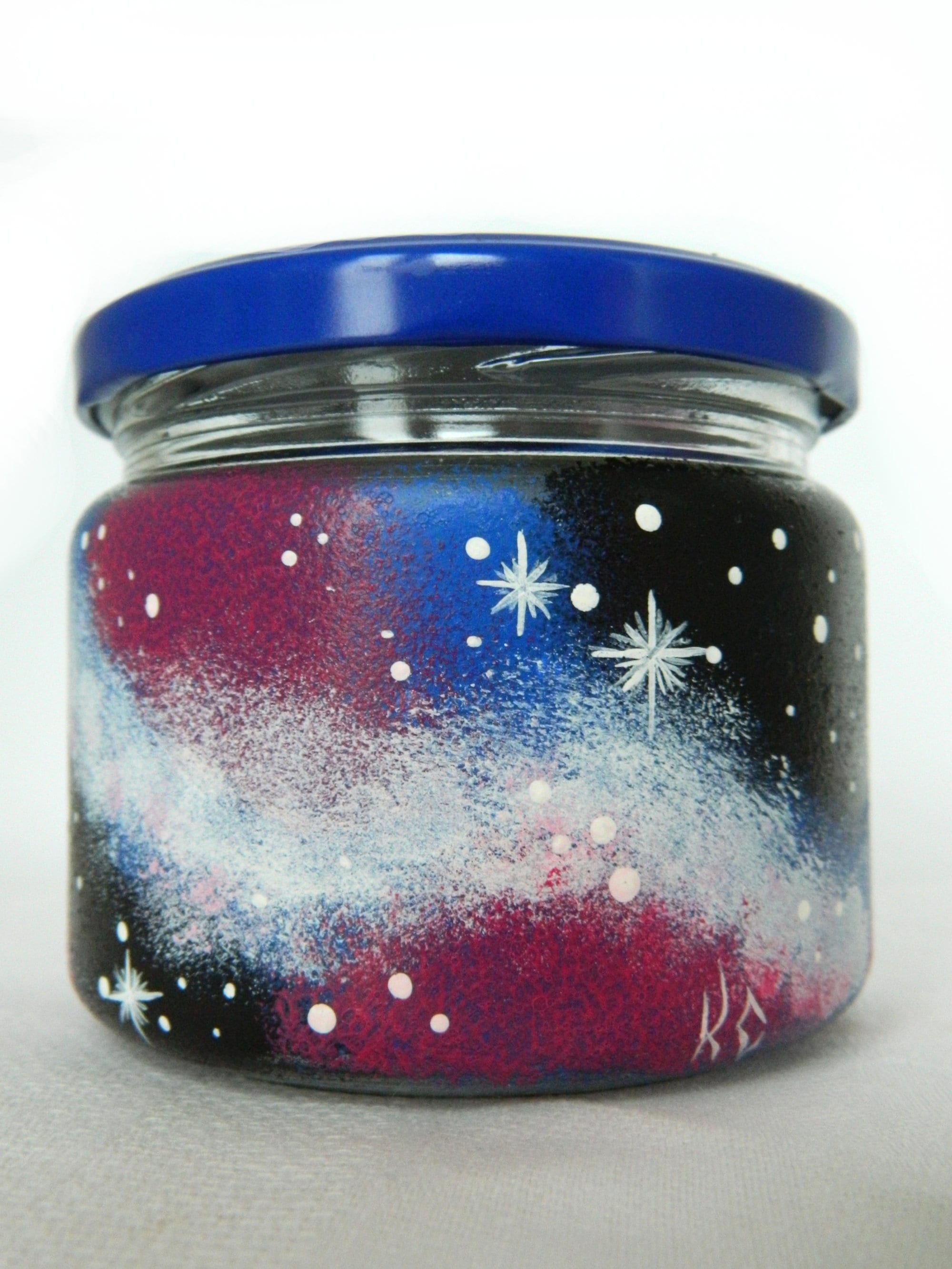 Galaxy Jars Hand Painted Glass Jar Glass Tea Container Coffee Jar With ...