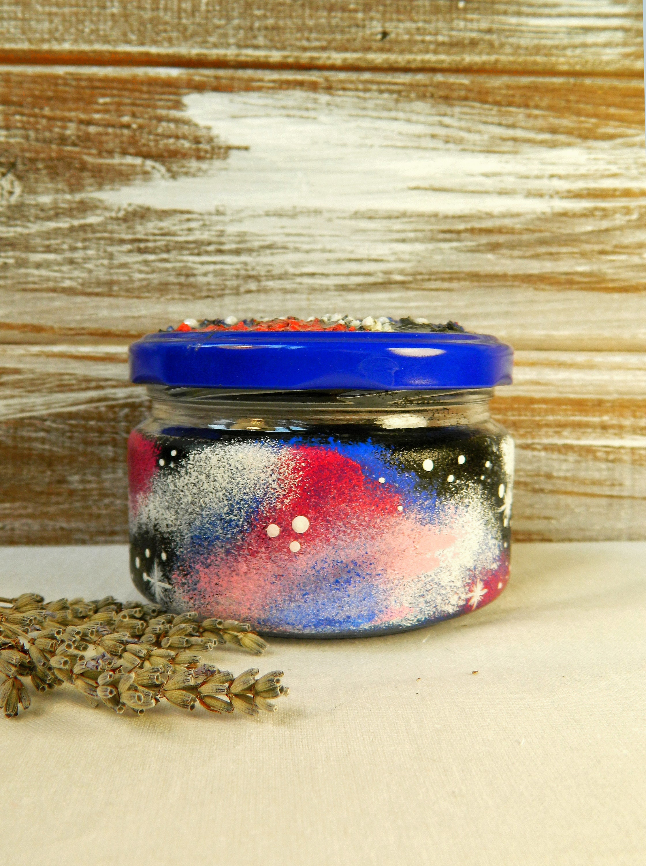 Space Nebula Coffee Canister Hand Painted Galaxy Glass Coffee Jar Glass ...