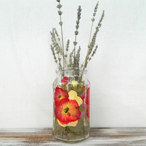 Red Glass Jar & Lid Hand-painted Jar Painted Glass Jars Creative ...