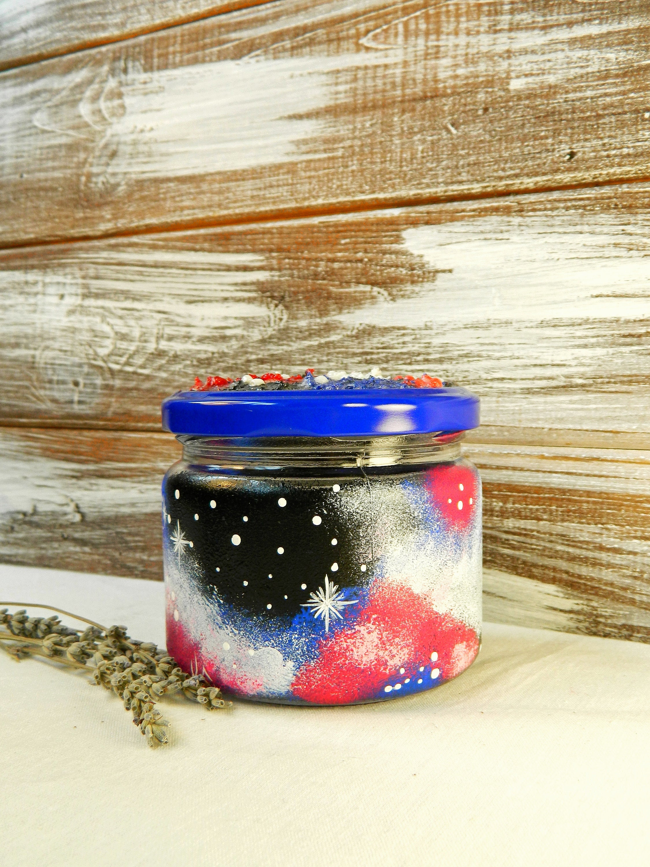Galaxy Jars Hand Painted Glass Jar Glass Tea Container Coffee Jar With ...