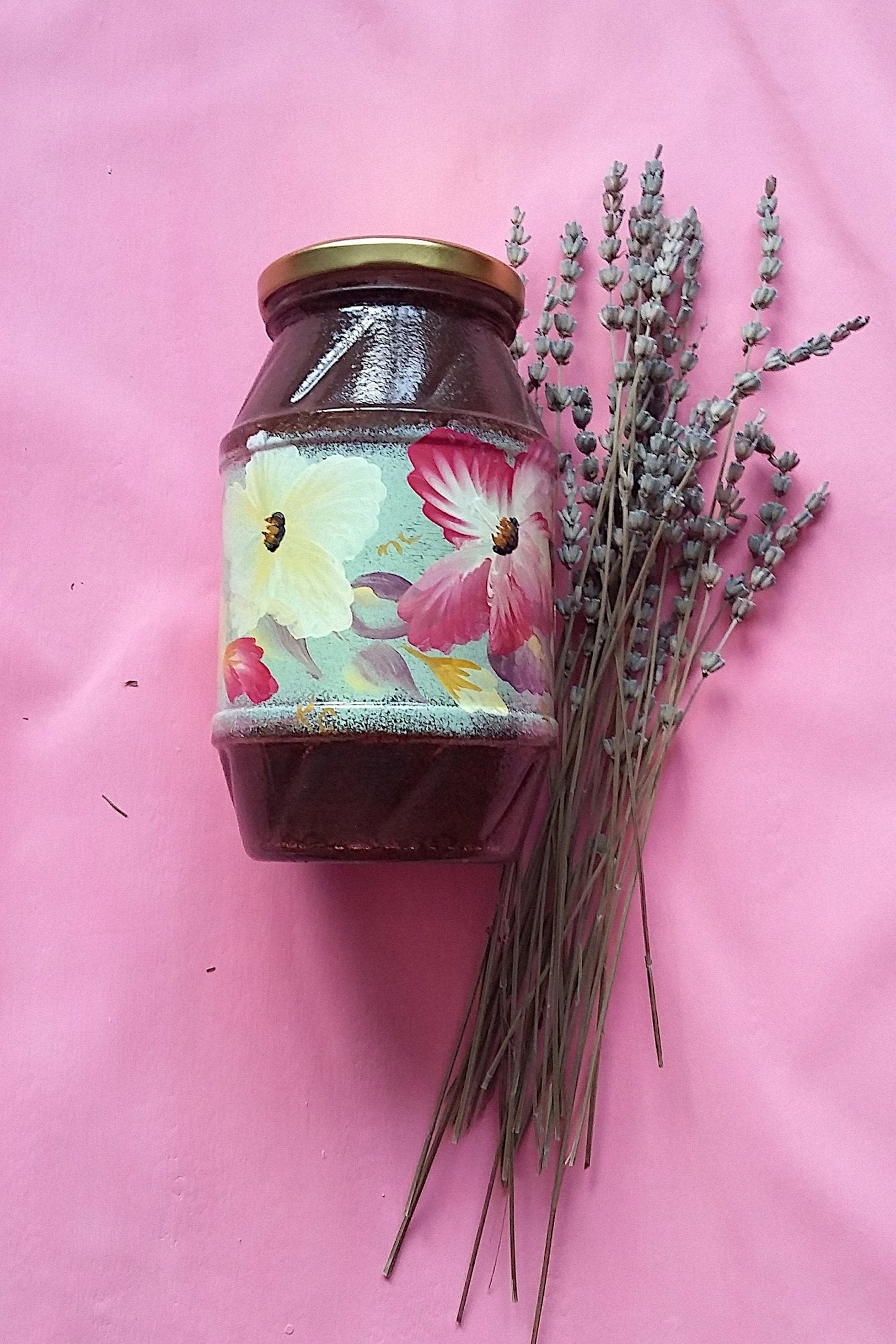 Coffee Canister Glass Boho Coffee Jar With Screw on Lid - Etsy