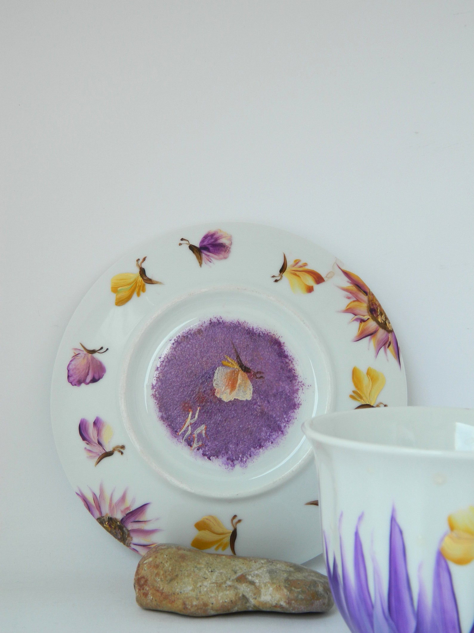 Purple Tea Set Women-Violet Teacup and Saucer porcelain | Etsy