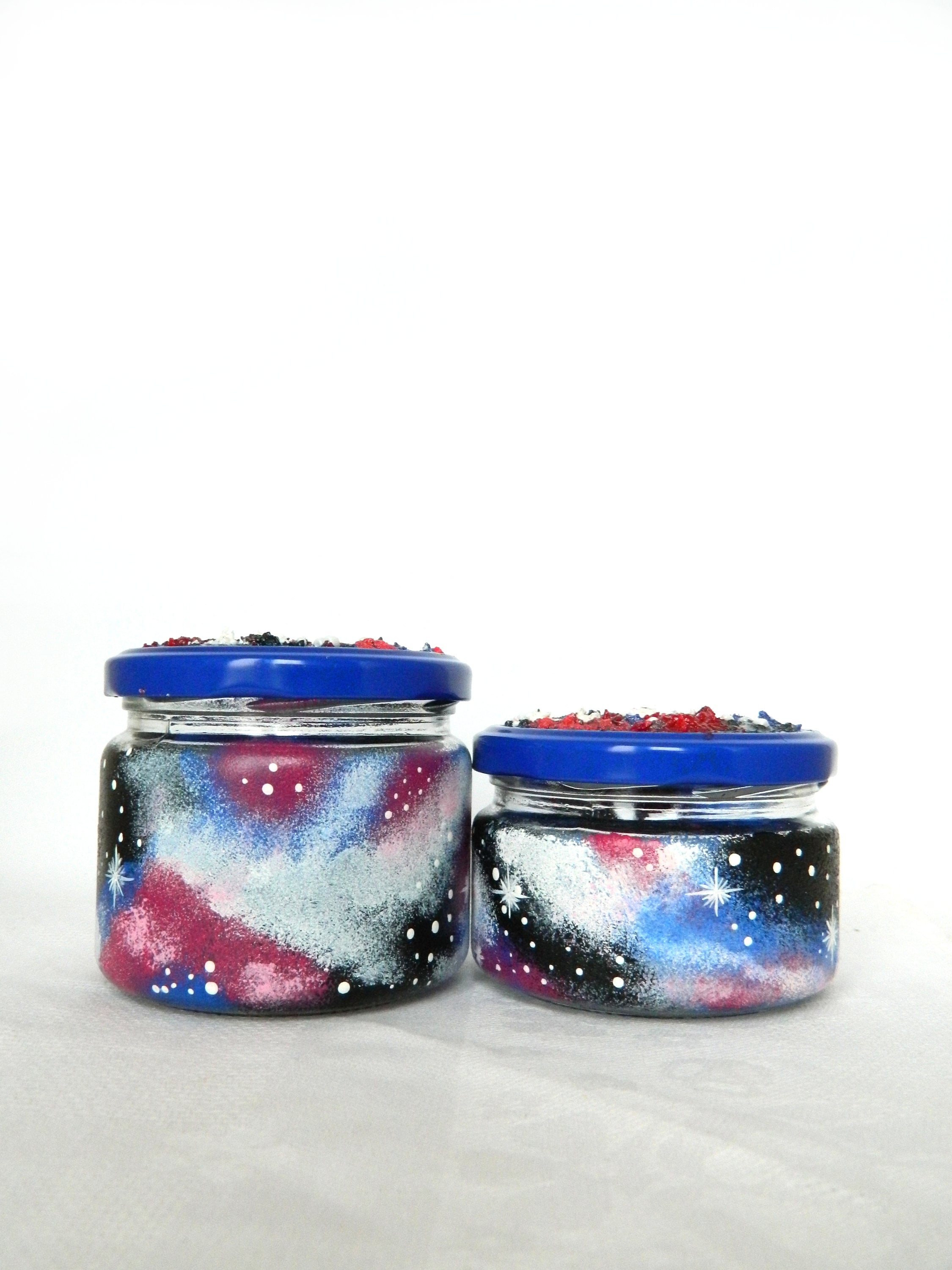 Galaxy Jars Hand Painted Glass Jar Glass Tea Container Coffee Jar With ...