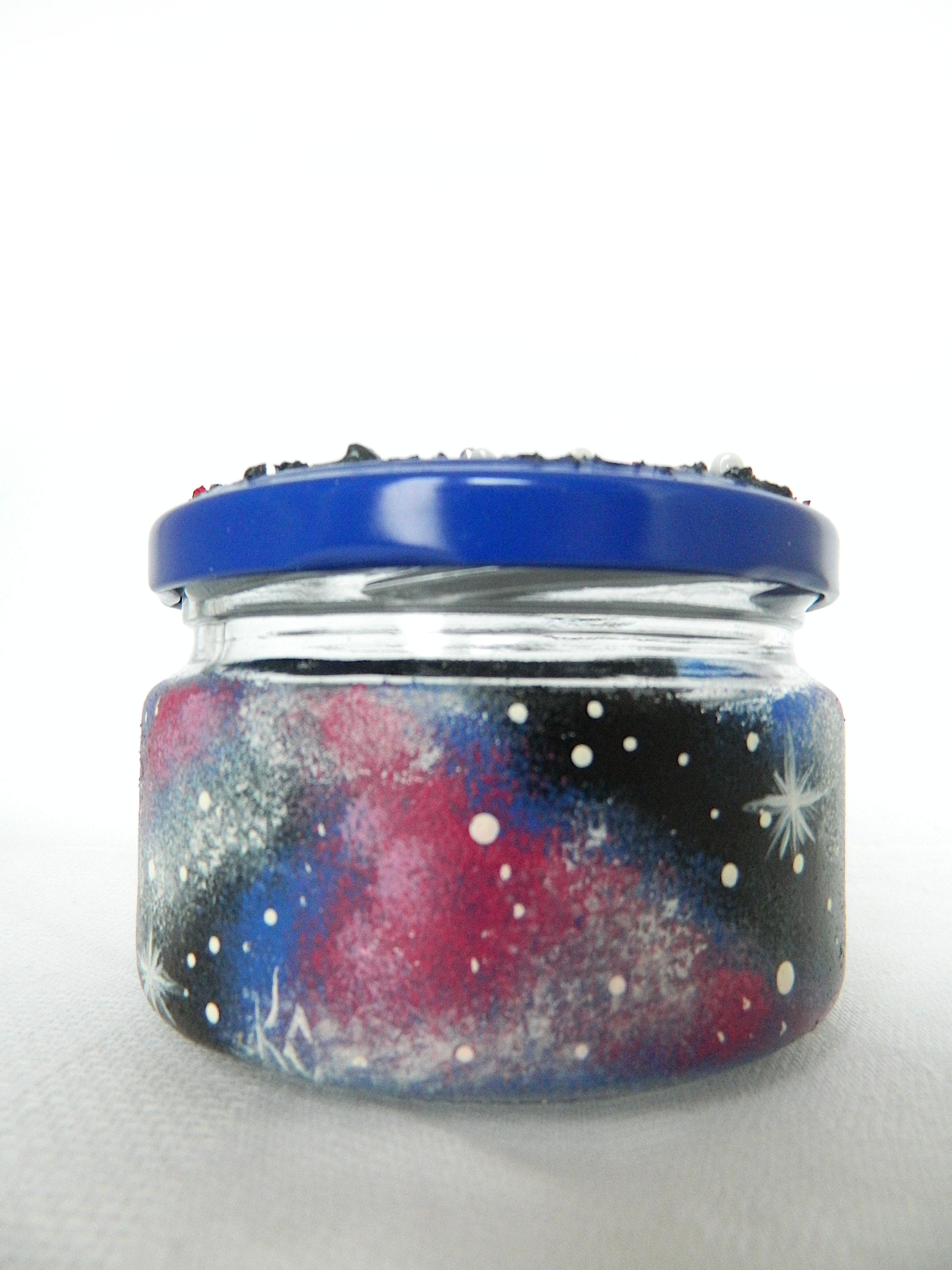 Space Nebula Coffee Canister Hand Painted Galaxy Glass Coffee Jar Glass ...