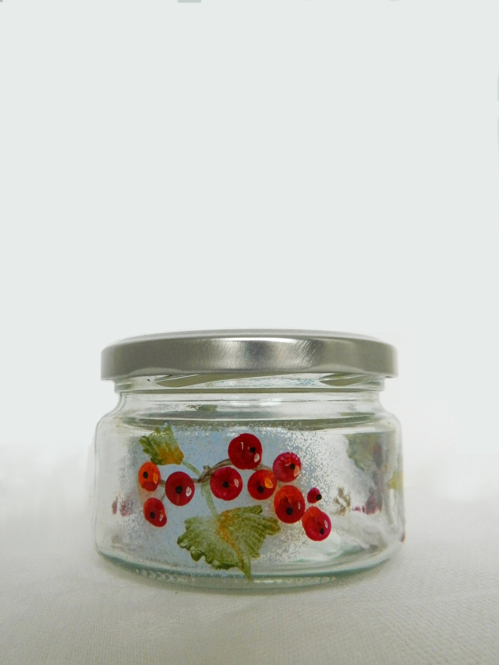 Painted Glass Jars With Screw on Lid Colorful Kitchen | Etsy