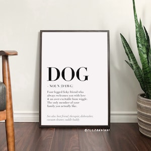 Dog Definition // Funny // Typography // Dictionary // Dog Meaning ...