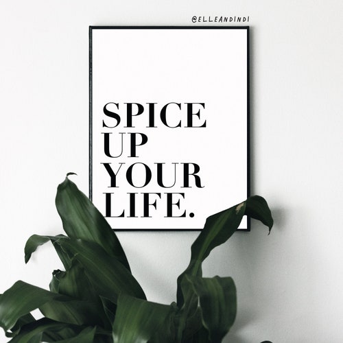 Spice up Your Life 2 // 90's // Modern // Monochrome // - Etsy