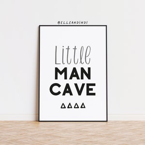 Little Man Cave // Man Cave // A4 // Kids Decor // Nursery // A5 ...