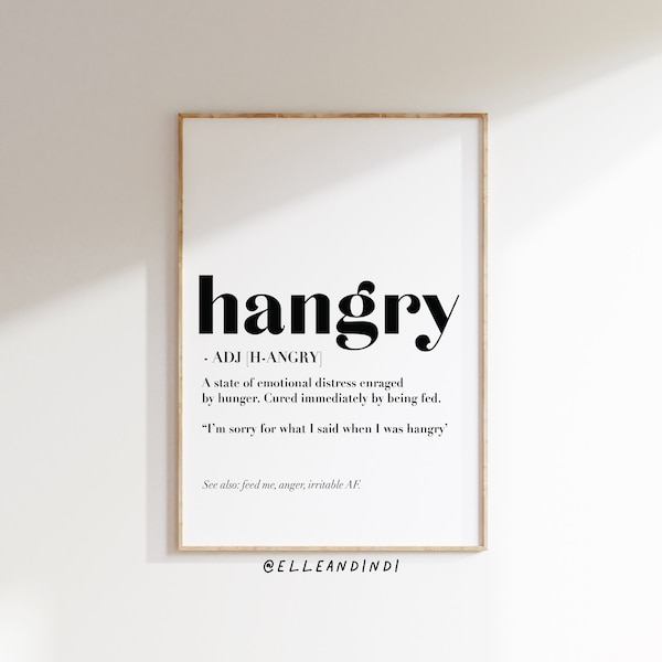Hangry Print - Etsy