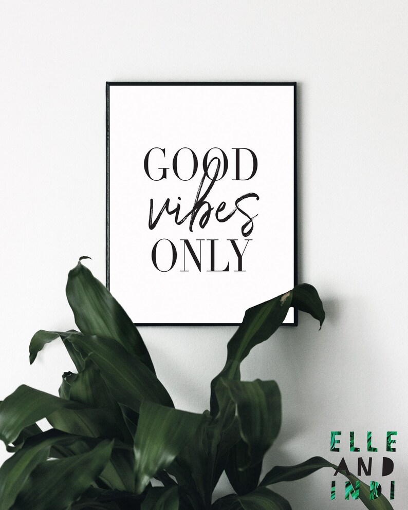 Good Vibes Only 1 // A4 Print // A5 // Home Decor // Wall Art - Etsy