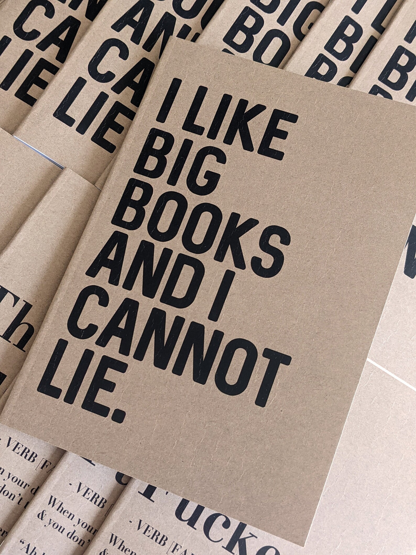 I Like Big Books and I Cannot Lie /A5 Notebook/recycled/sustainable ...