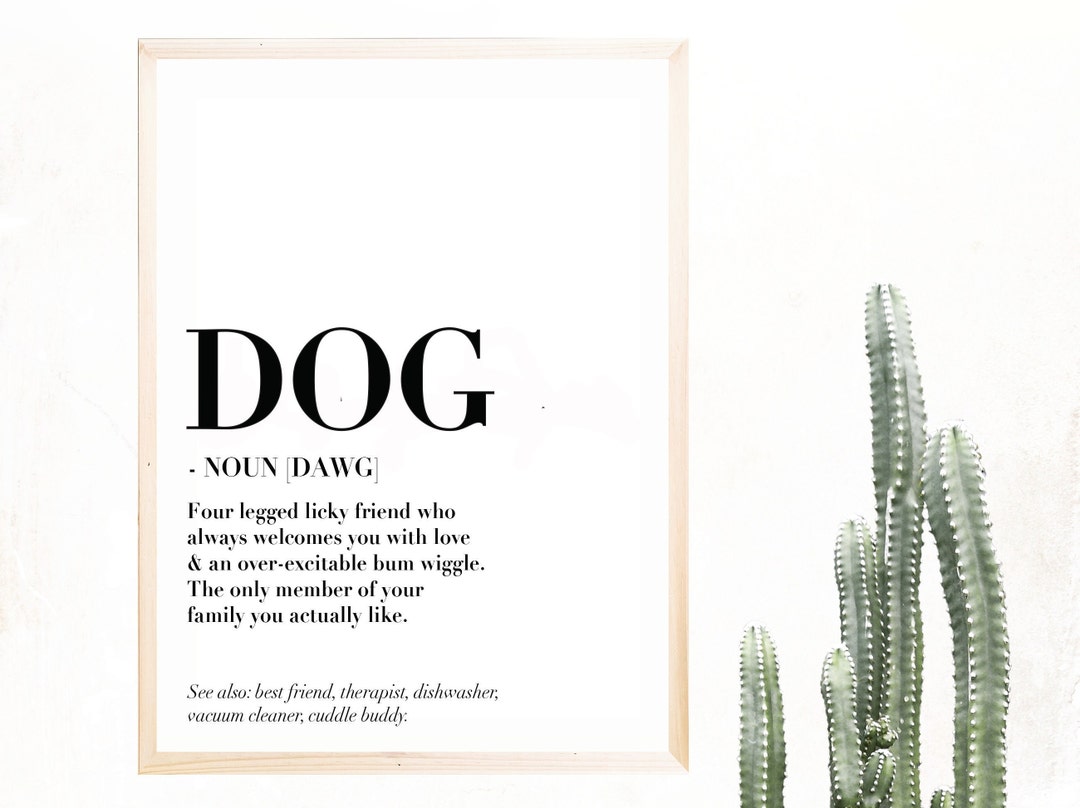 Dog Definition // Funny // Typography // Dictionary // Dog Meaning ...