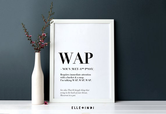 WAP Definition // Funny // Typography // Print // Poster // - Etsy UK
