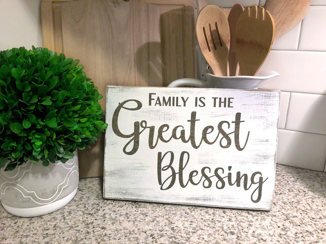 Family is the Greatest Blessing / Family Wood Sign / Family Room Décor ...