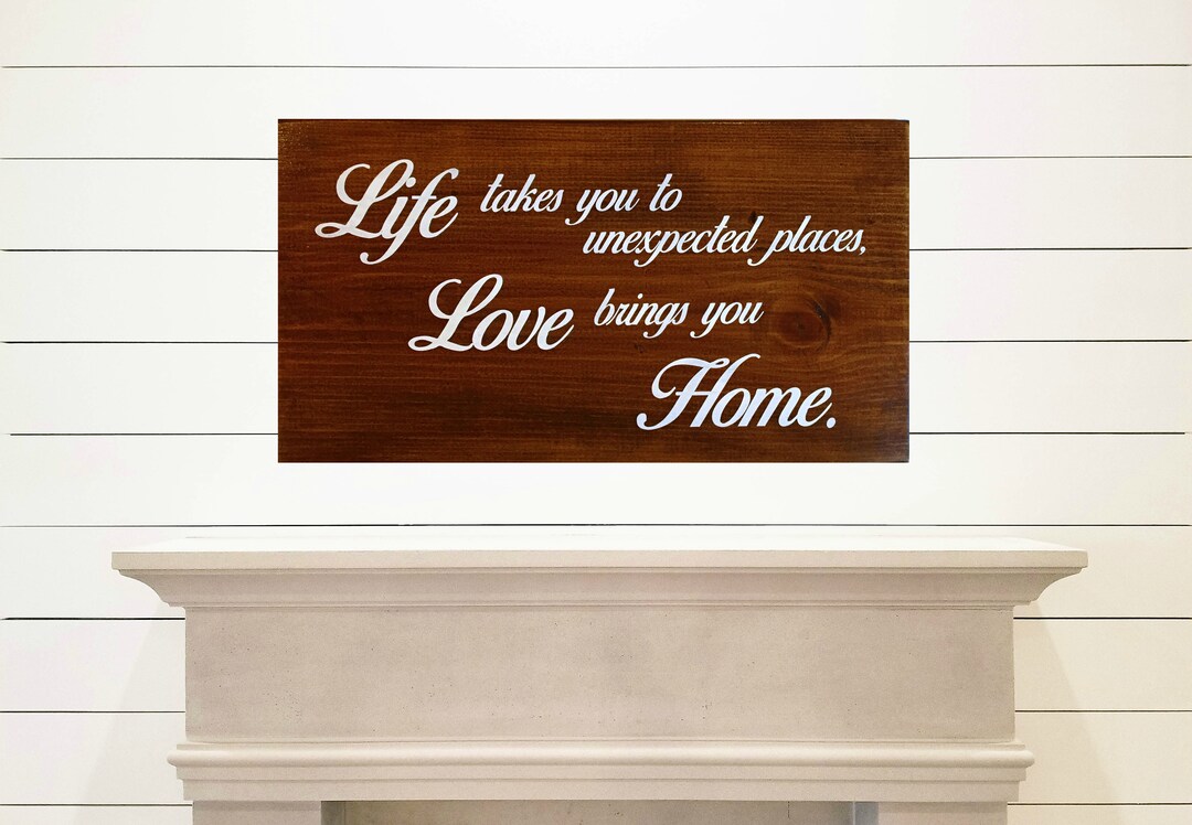 Life Love Home / Handmade Rustic Wood Sign / Farmhouse Décor - Etsy