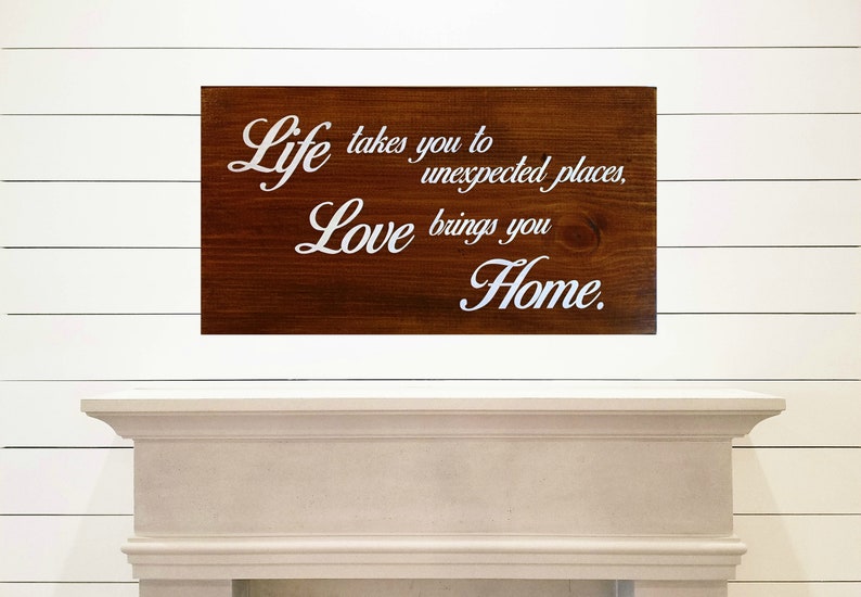 Life Love Home / Handmade Rustic Wood Sign / Farmhouse Décor | Etsy