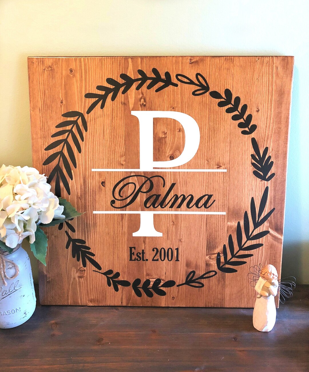 Letrero con nombre de familia personalizado / Letrero con nombre de ...