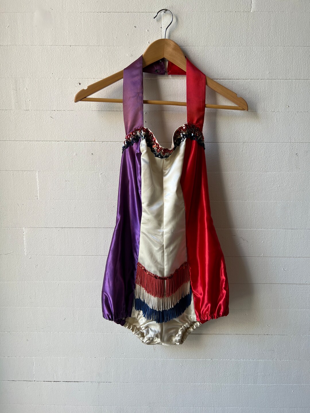 Vintage Circus Performer Costume Hand Made USA Colors Showgirl Costume ...