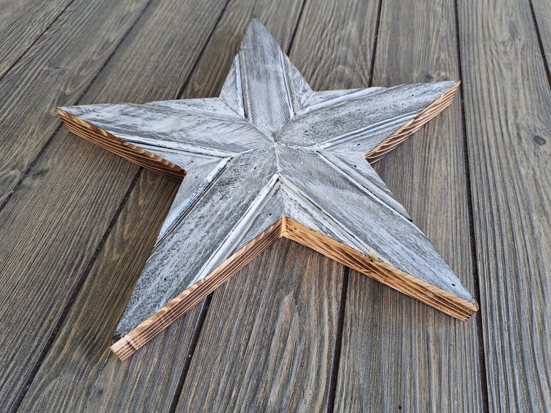 Rustic Barn Wood Star / Barn Wood Decor / Handmade Farmhouse Style Star ...