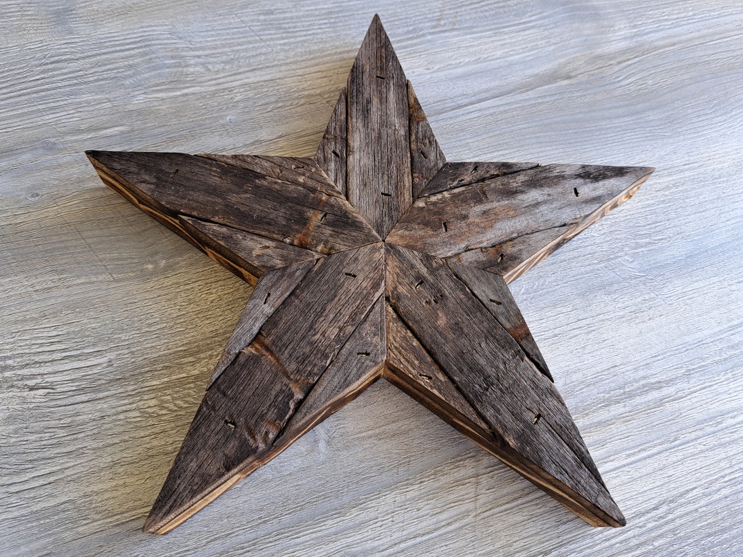Rustic Barn Wood Star / Barn Wood Decor / Handmade Farmhouse - Etsy