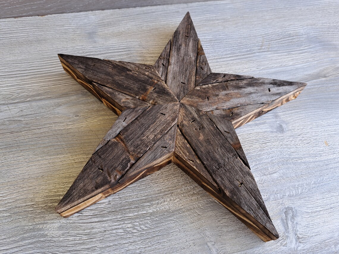Rustic Barn Wood Star / Barn Wood Decor / Handmade Farmhouse - Etsy