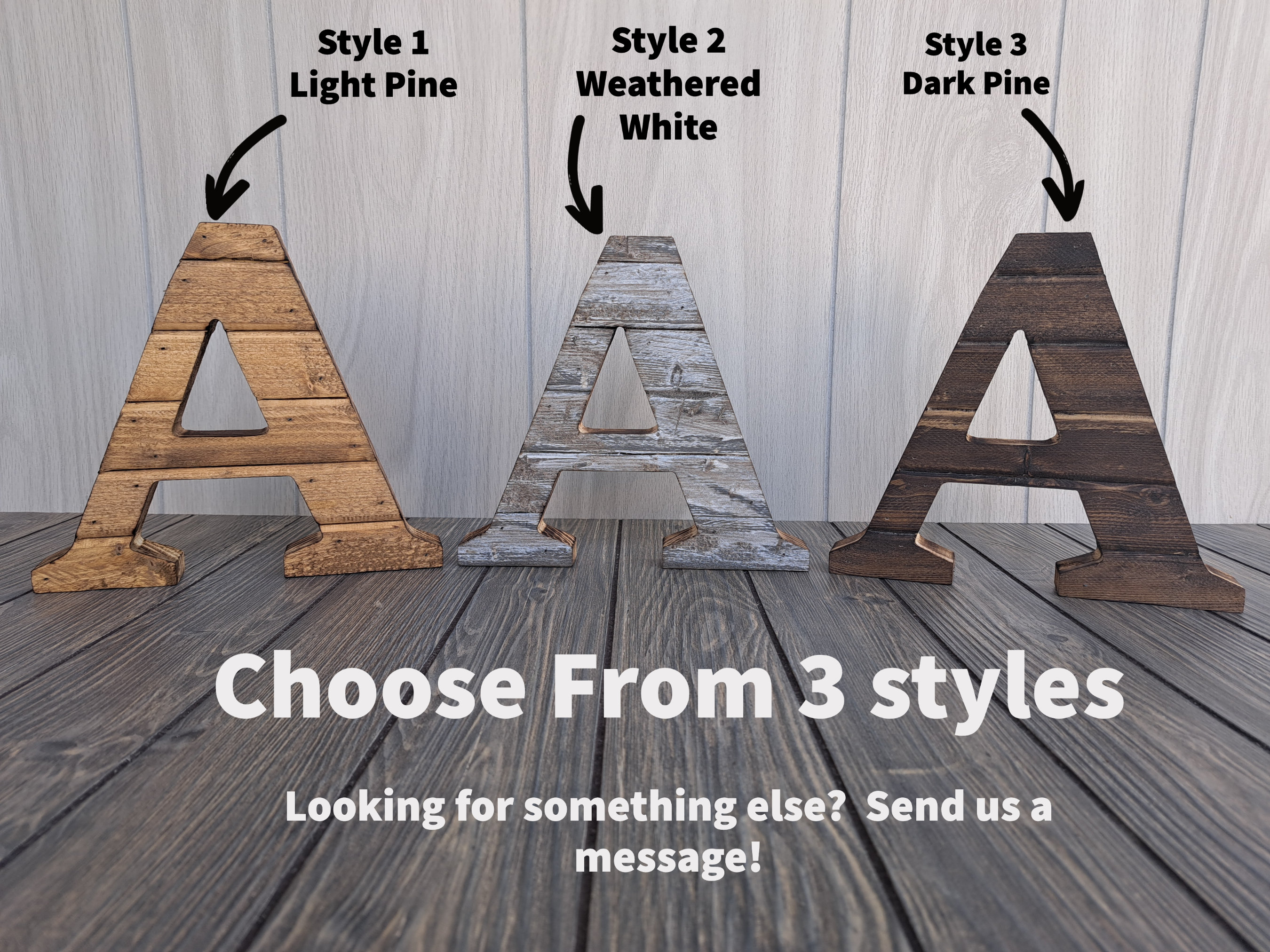 Personalized Rustic Barn Wood Letters / Large Custom Handmade Farmhouse ...