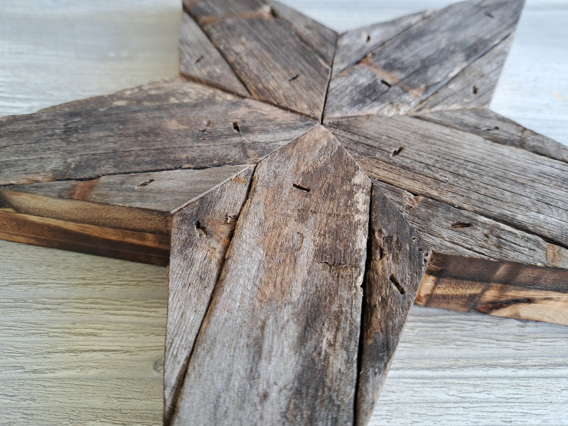 Rustic Barn Wood Star / Barn Wood Decor / Handmade Farmhouse - Etsy