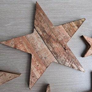 Rustic Barn Wood Stars Set / Barn Wood Decor / Set of Five - Etsy