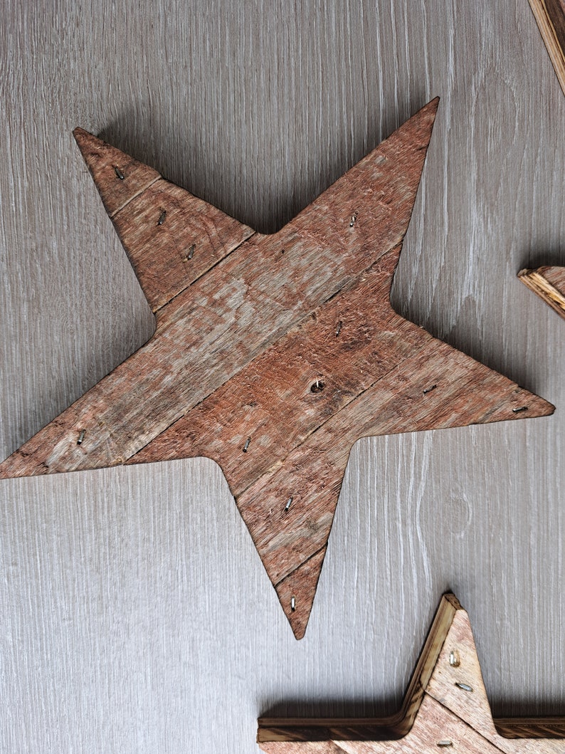 Rustic Barn Wood Stars Set / Barn Wood Decor / Set of Five - Etsy