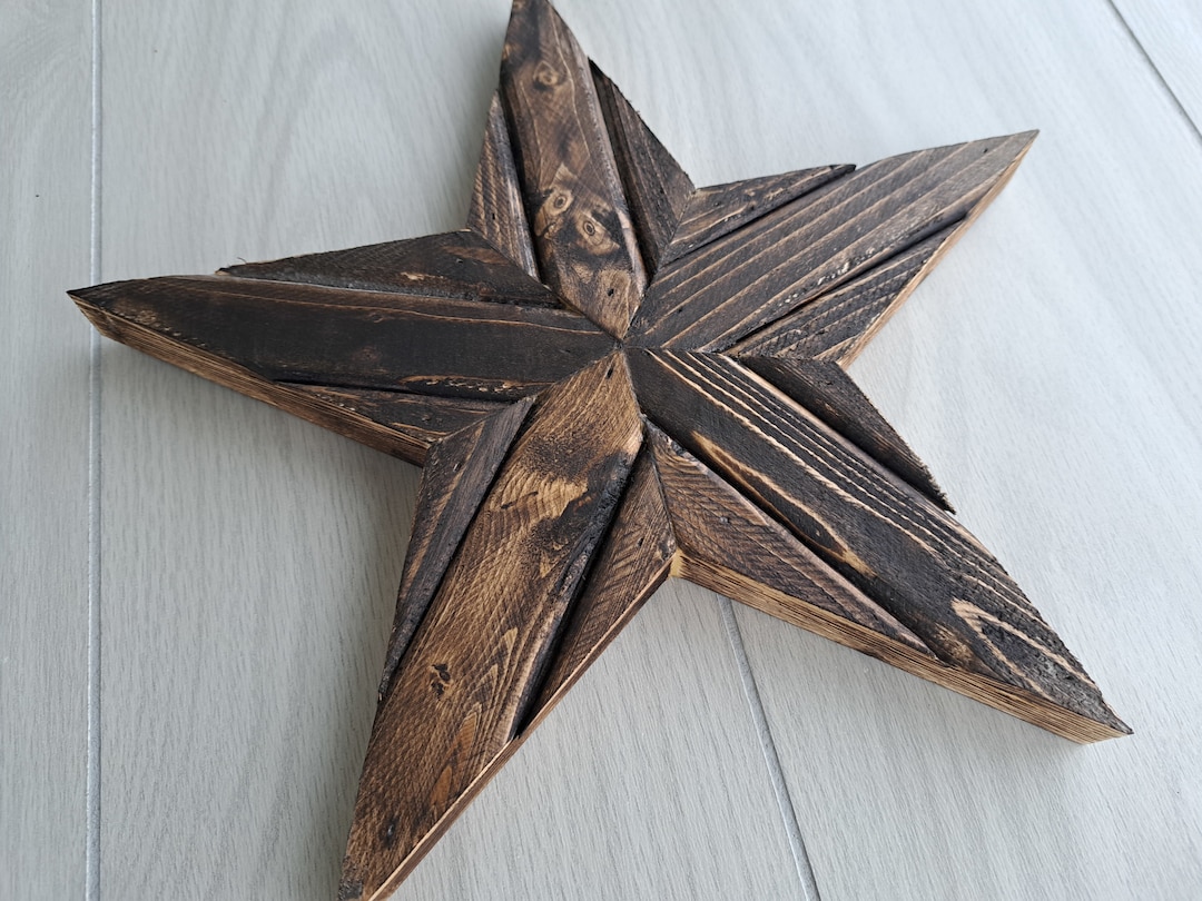 Rustic Barn Wood Star / Barn Wood Decor / Handmade Farmhouse Style Star ...