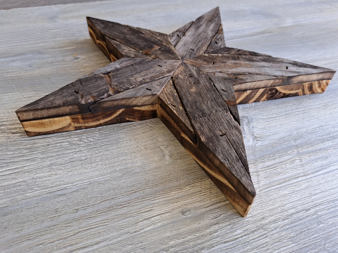 Rustic Barn Wood Star / Barn Wood Decor / Handmade Farmhouse - Etsy