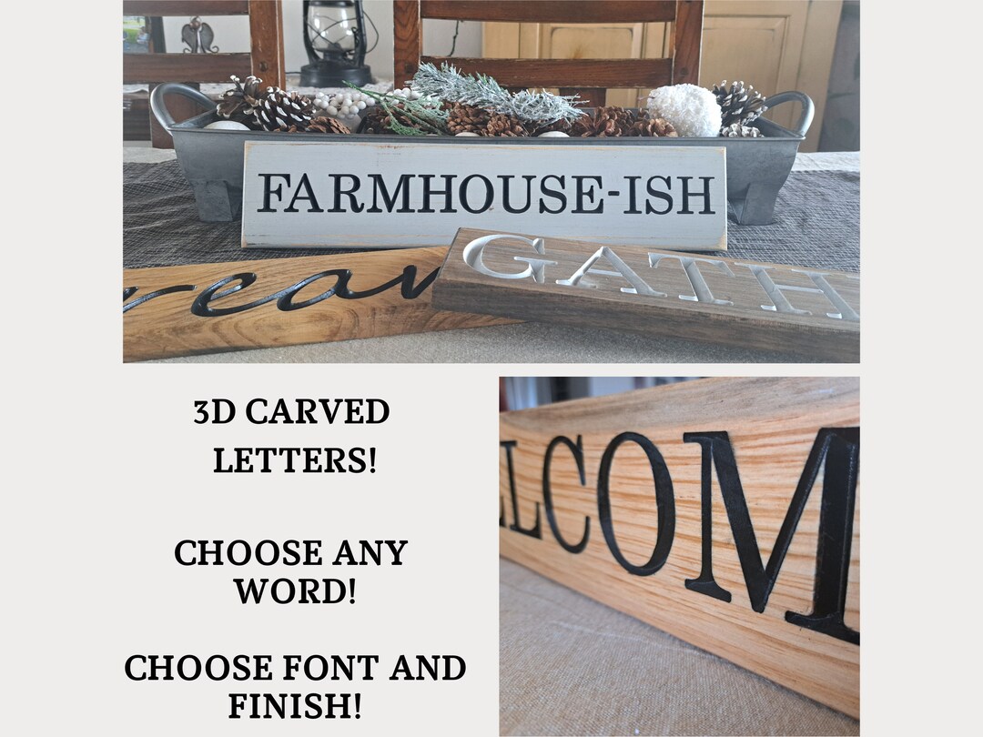 Custom Wooden Sign, Create Your Own Sign, One Little Word Custom Wood ...