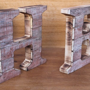 Personalized Rustic Barn Wood Letters / Large Custom Handmade - Etsy