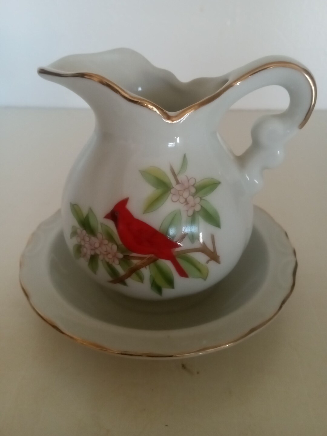 Lefton Cardinal Creamer/miniature Ewer Set - Etsy