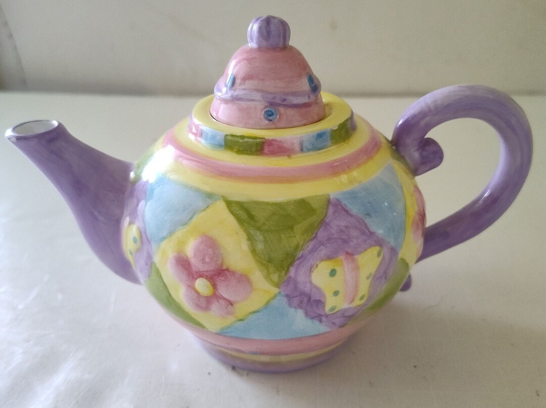 Oneida Handpainted Teapot for One - Etsy