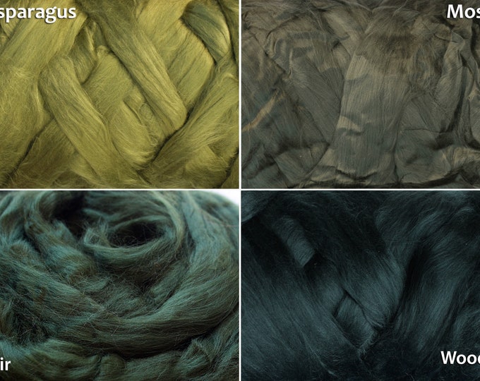 2 Oz Viscose Fiber Extra Fine Wet Felting Kit Supply Spinning Spin ...